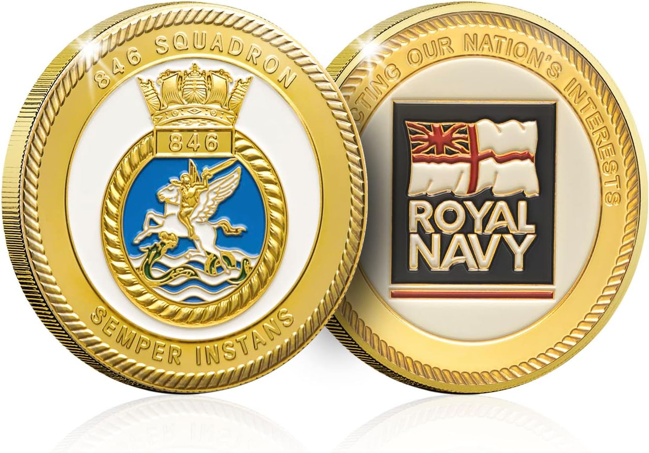 The Koin Club Royal Navy Memorabilia Gifts Gold Spoof Challenge Coin ...