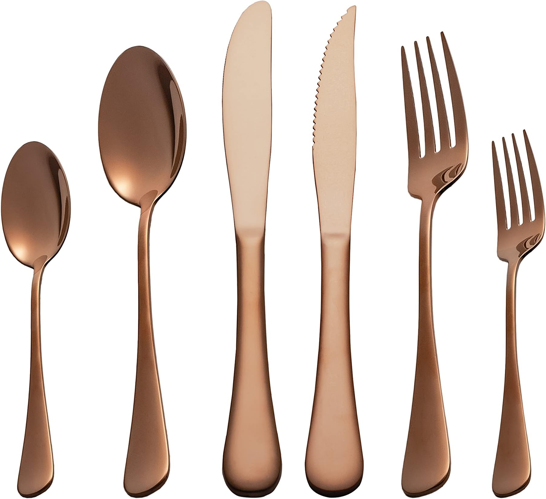 Amazon.com | Uniturcky 24-Piece Flatware Set,Extra Thick Heavy Duty ...