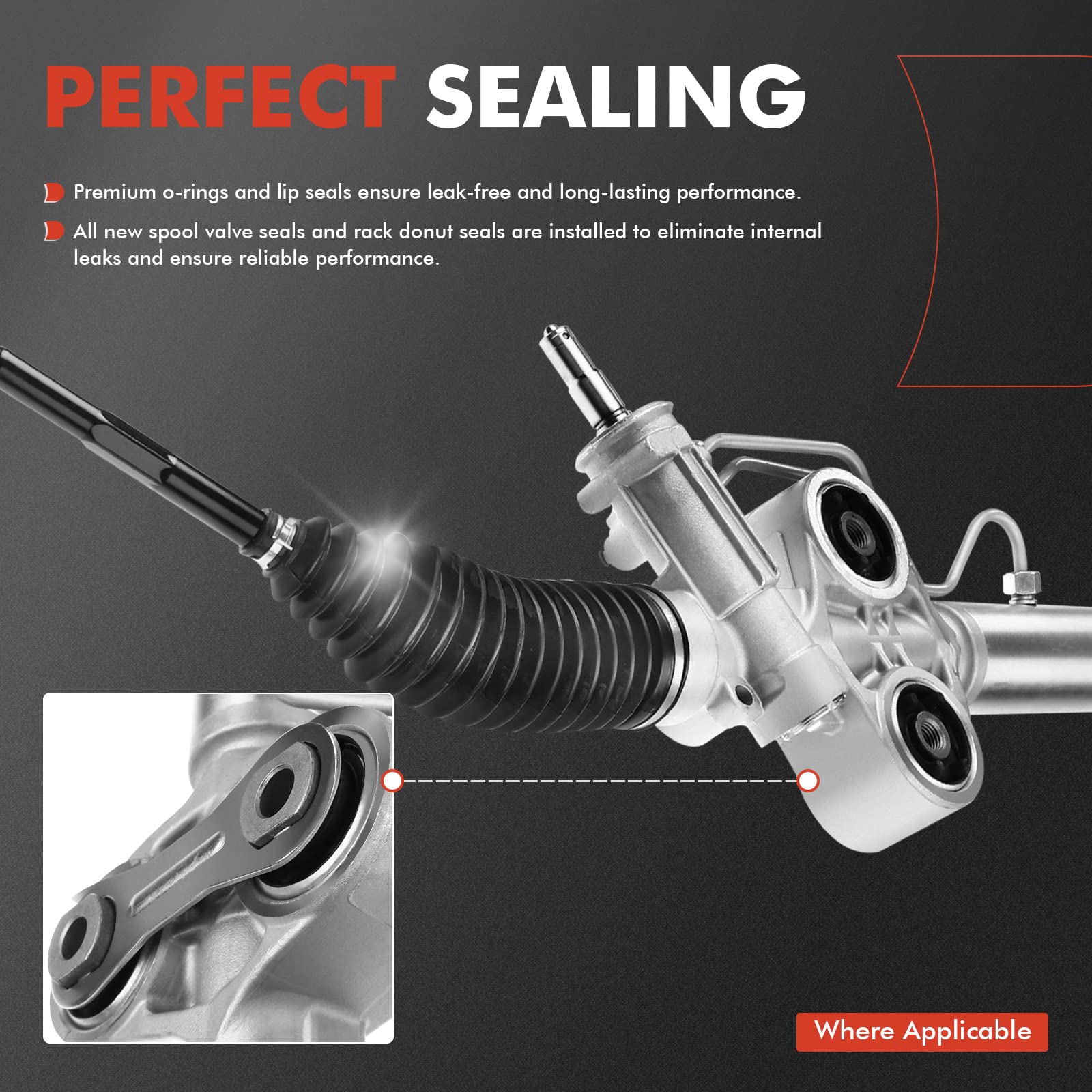 A-Premium Power Steering Rack and Pinion Assembly, with Boots ...