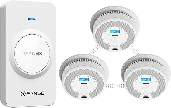 X-Sense Wireless Interconnected Combination Smoke and CO Alarms SC07-W ...