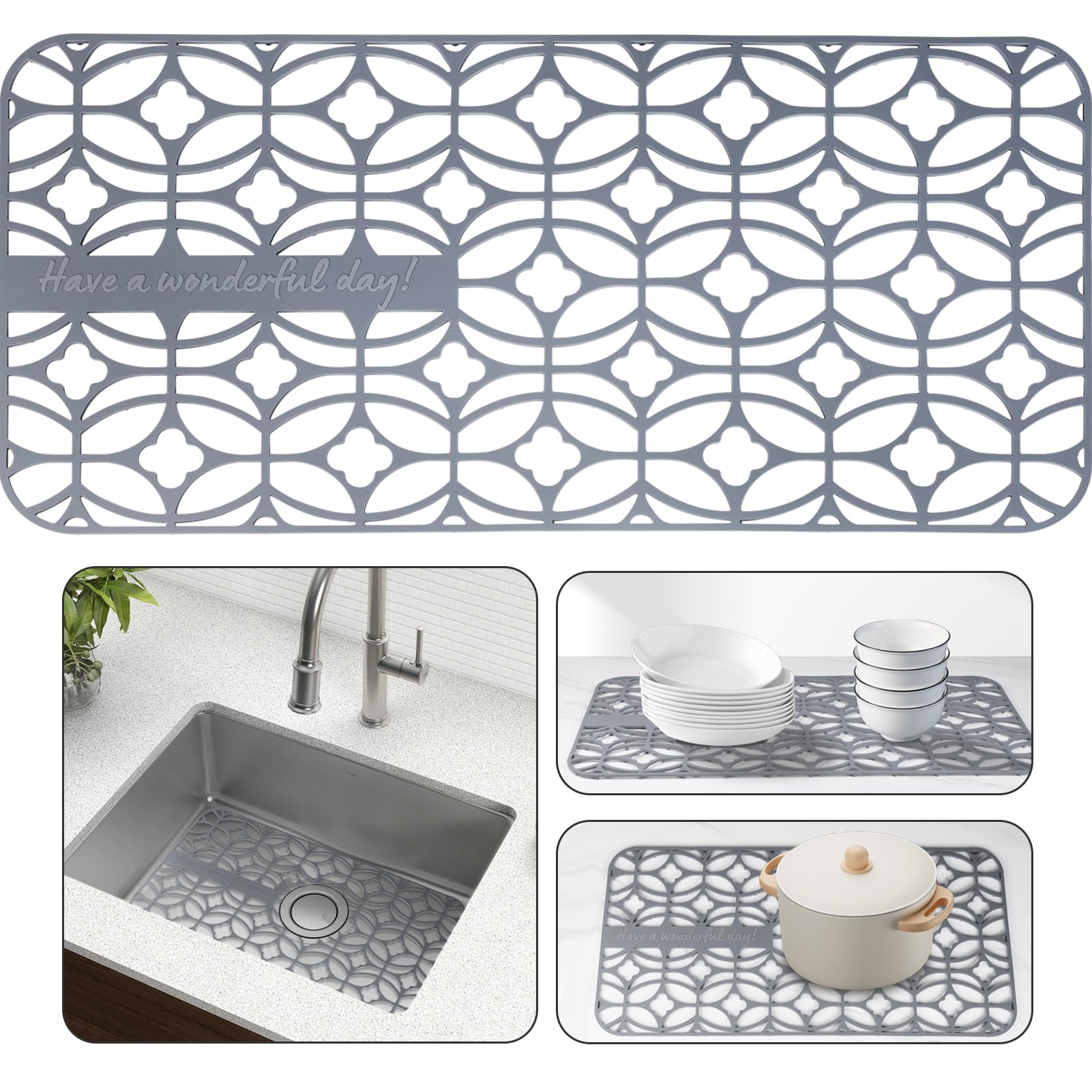 Amazon.com: Sink Protectors for Kitchen Sink, 28.7"x 14.17" Silicone ...