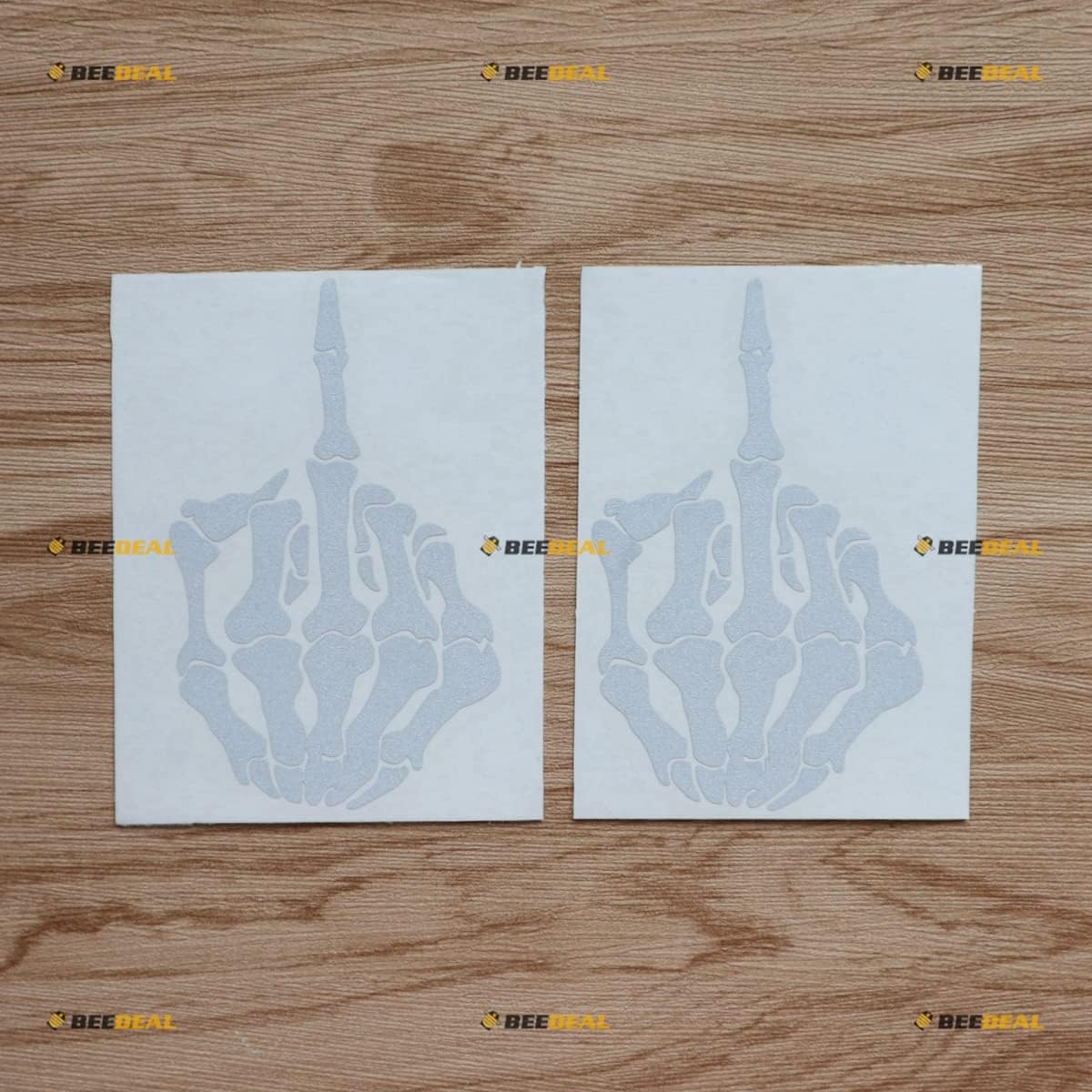 Amazon.com - Skeleton Middle Finger Skull Decal Sticker Vinyl - 2 Pack ...