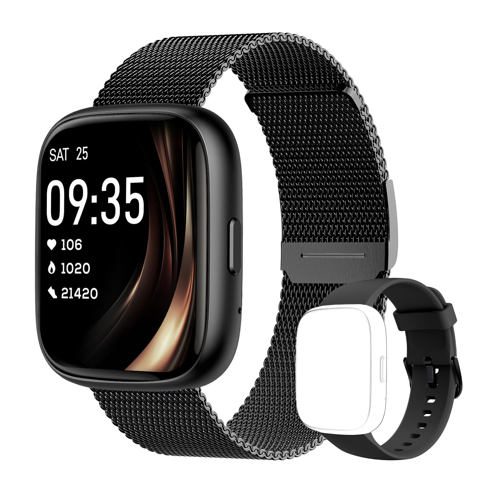 TOOBUR Smart Watch for Women Men, Alexa Built-in, Answer/Make Calls, 1. ...