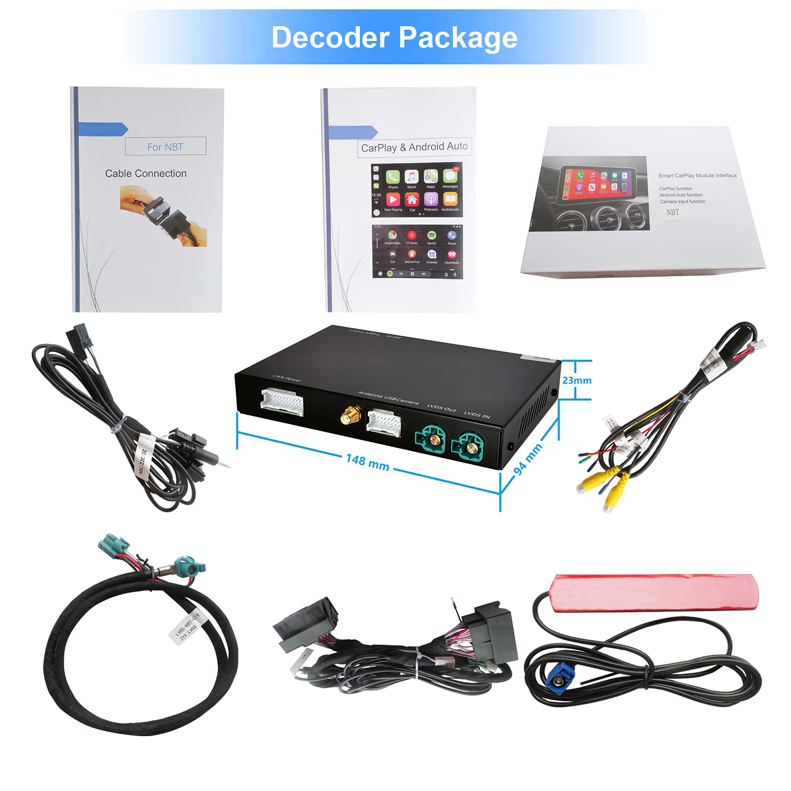Buy Wireless Carplay Retrofit Kit Decoder for BMW 1/2/3/4 Series with ...