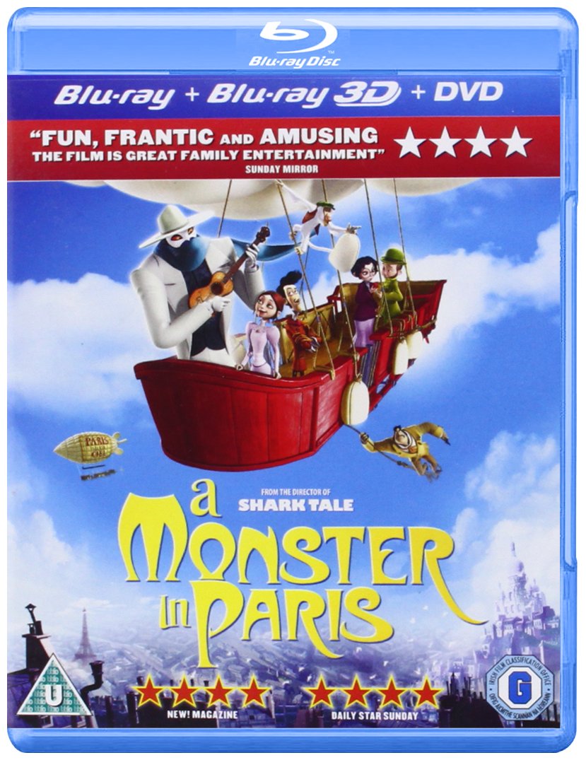 Amazon.com: A Monster in Paris (Blu-ray 3D + Blu-ray + DVD) : Vanessa ...