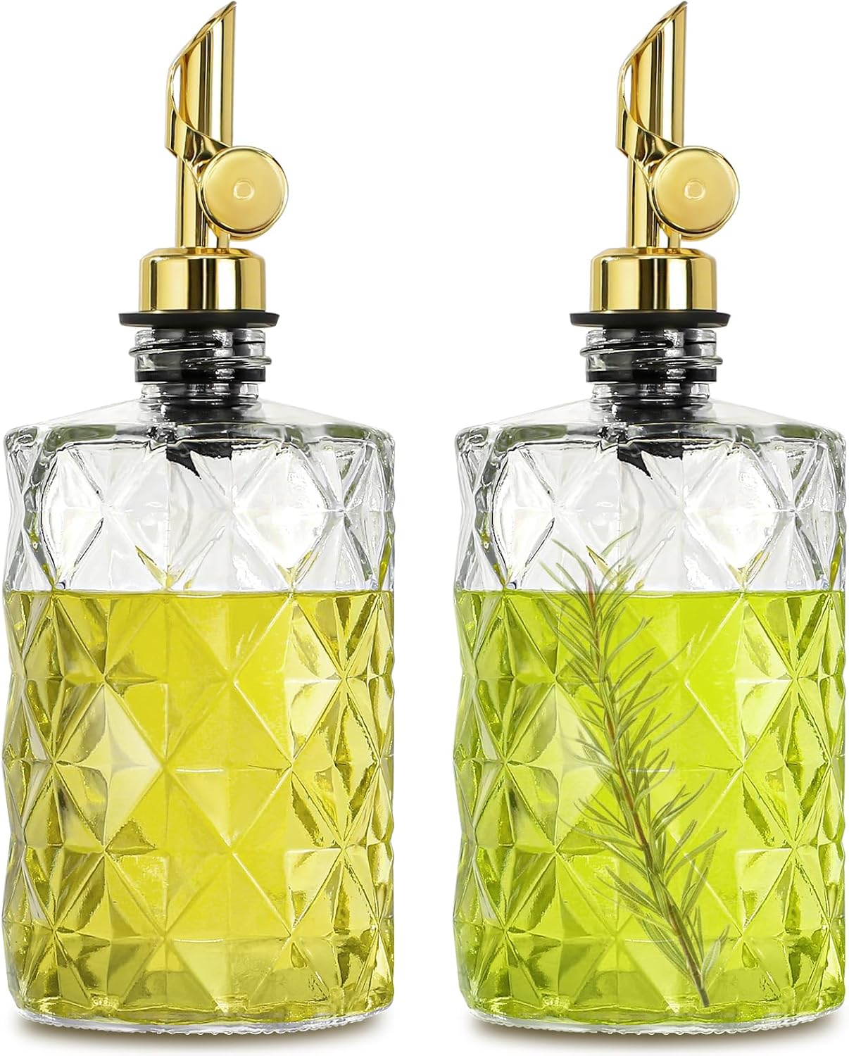 MIUSITE Oil Dispenser for Kitchen,Diamond Oil and Vinegar Dispenser ...