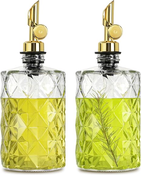 MIUSITE Oil Dispenser for Kitchen,Diamond Oil and Vinegar Dispenser ...