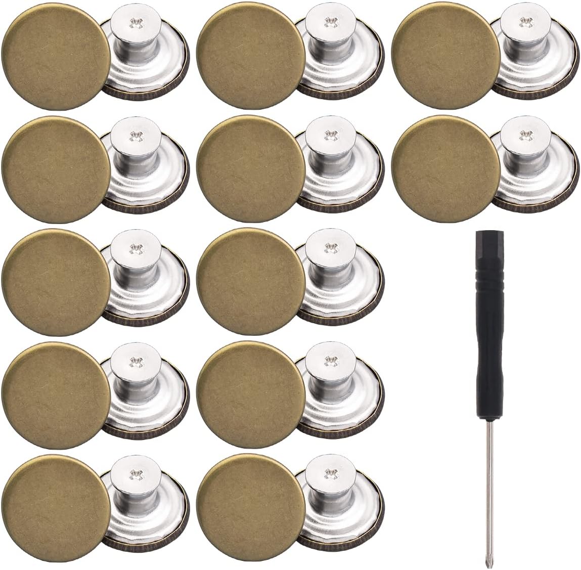 Amazon.com: ZningEsxi Jeans Buttons Pins 12Sets Pants Tightener Jean ...