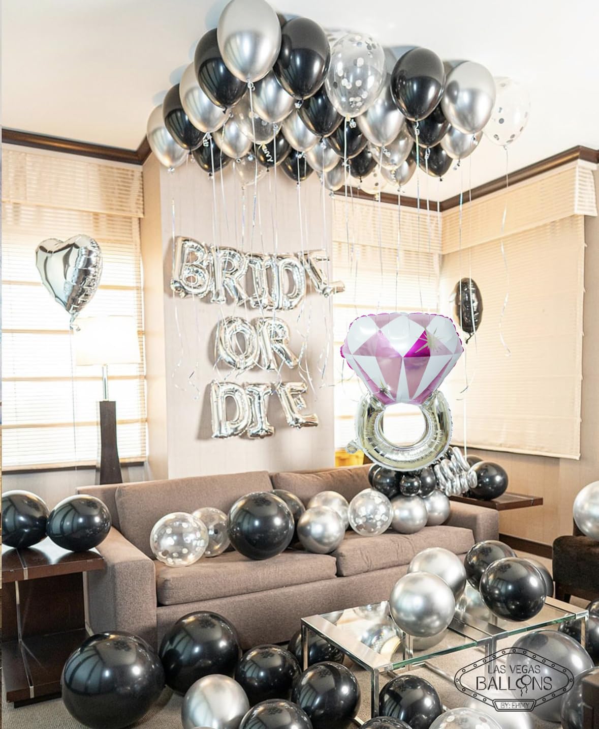 Decoraciones Para Despedida De Soltera Con Plata Banners De Anillo De