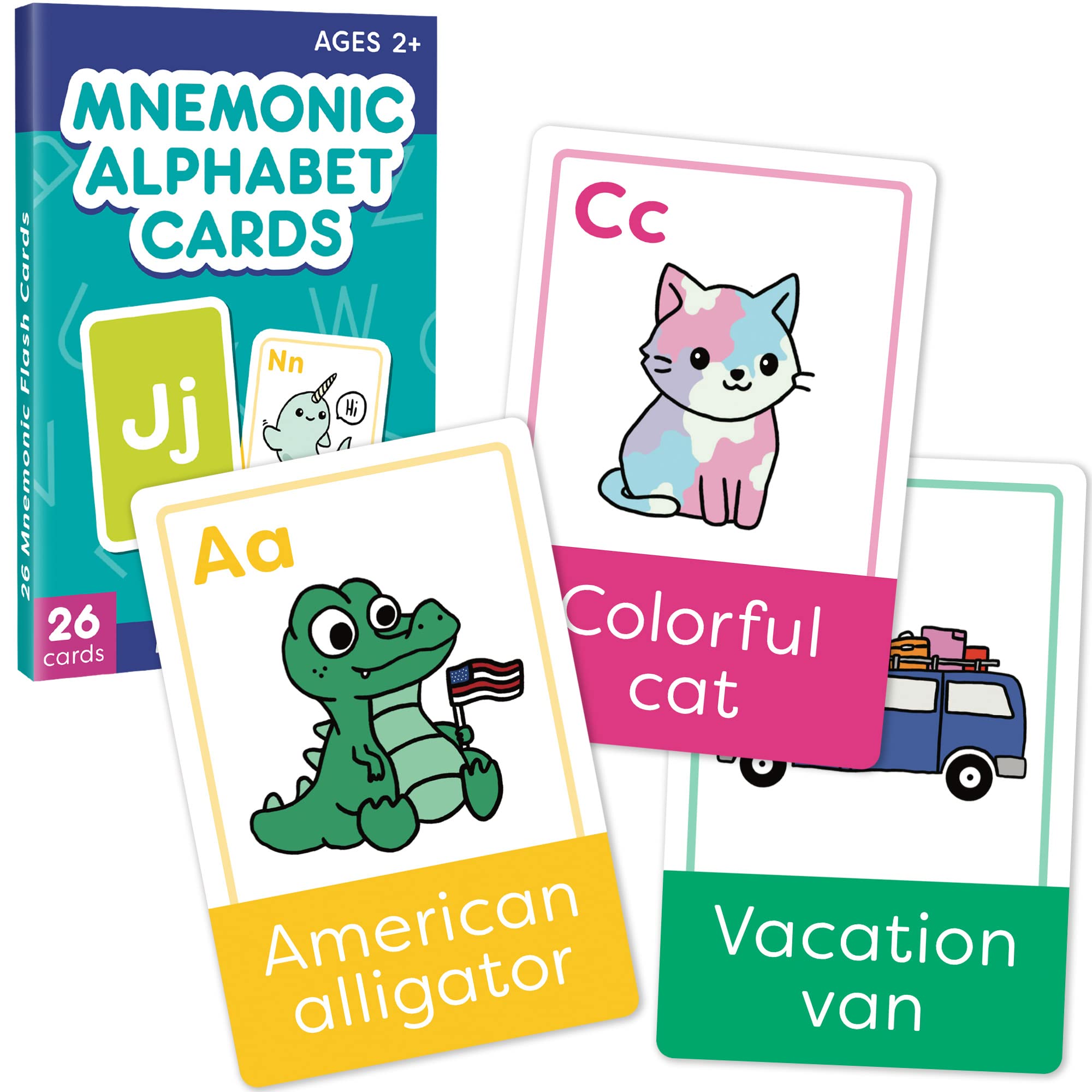 Amazon.com: LotFancy ABC Flash Cards for Toddlers 2-4, Jumbo Size, 26 ...