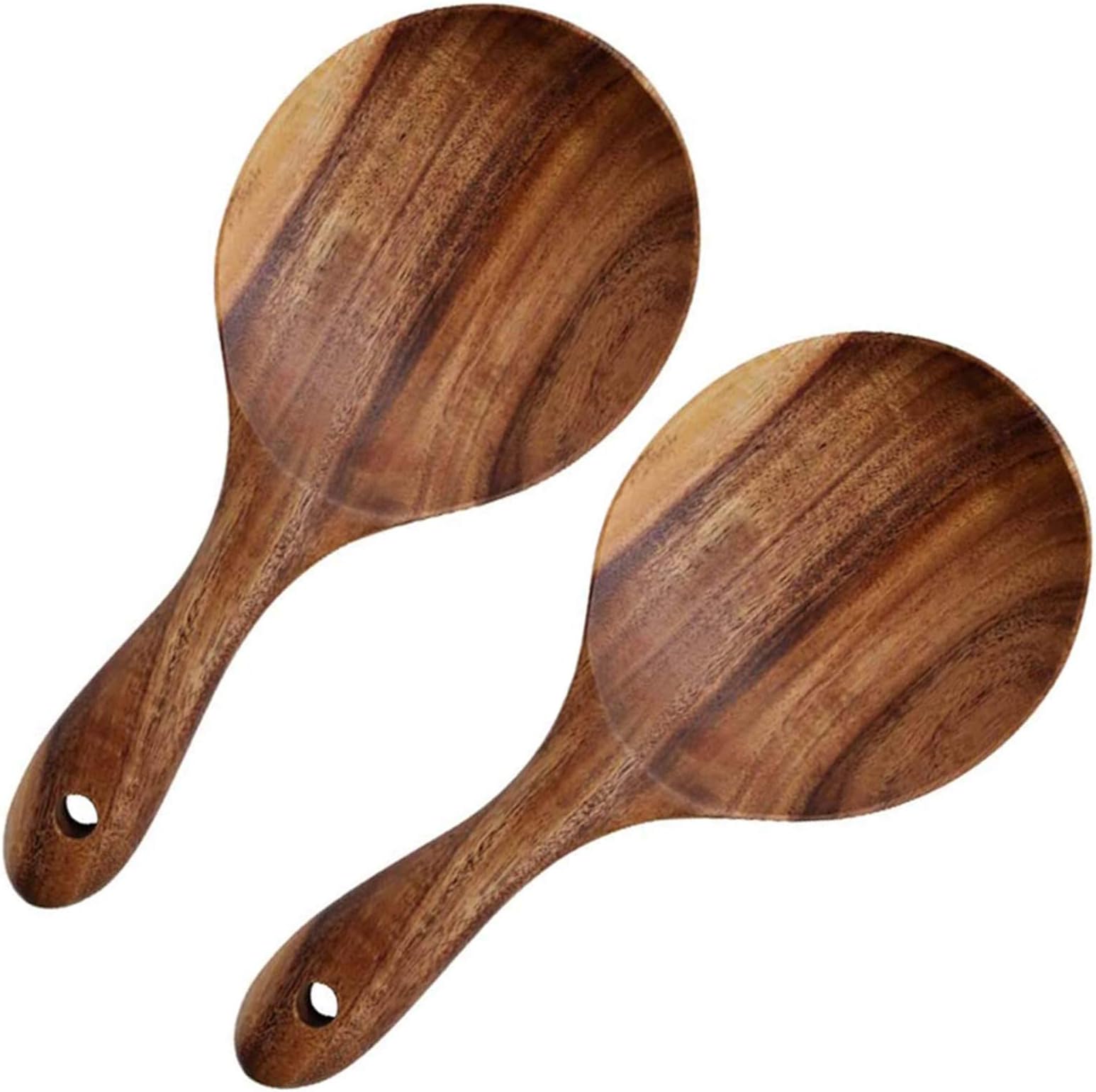 Amazon.com | Honbay 2PCS Bamboo Rice Scoops Paddles for Kitchen (20cm ...