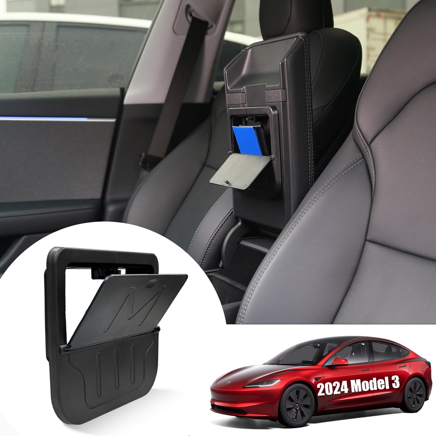 Amazon.com: RAZOVEYI Armrest Hidden Storage Box for Tesla 3 2024 ...