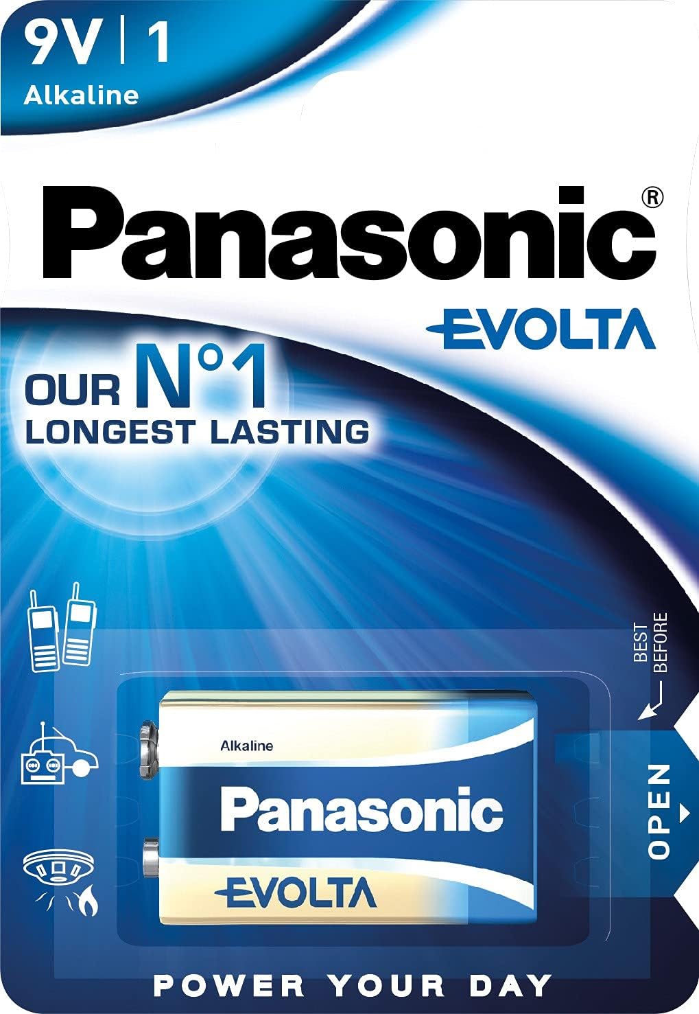 Panasonic batteries Batteria alcalina Panasonic EVOLTA 9 volt, LR61, 1 ...