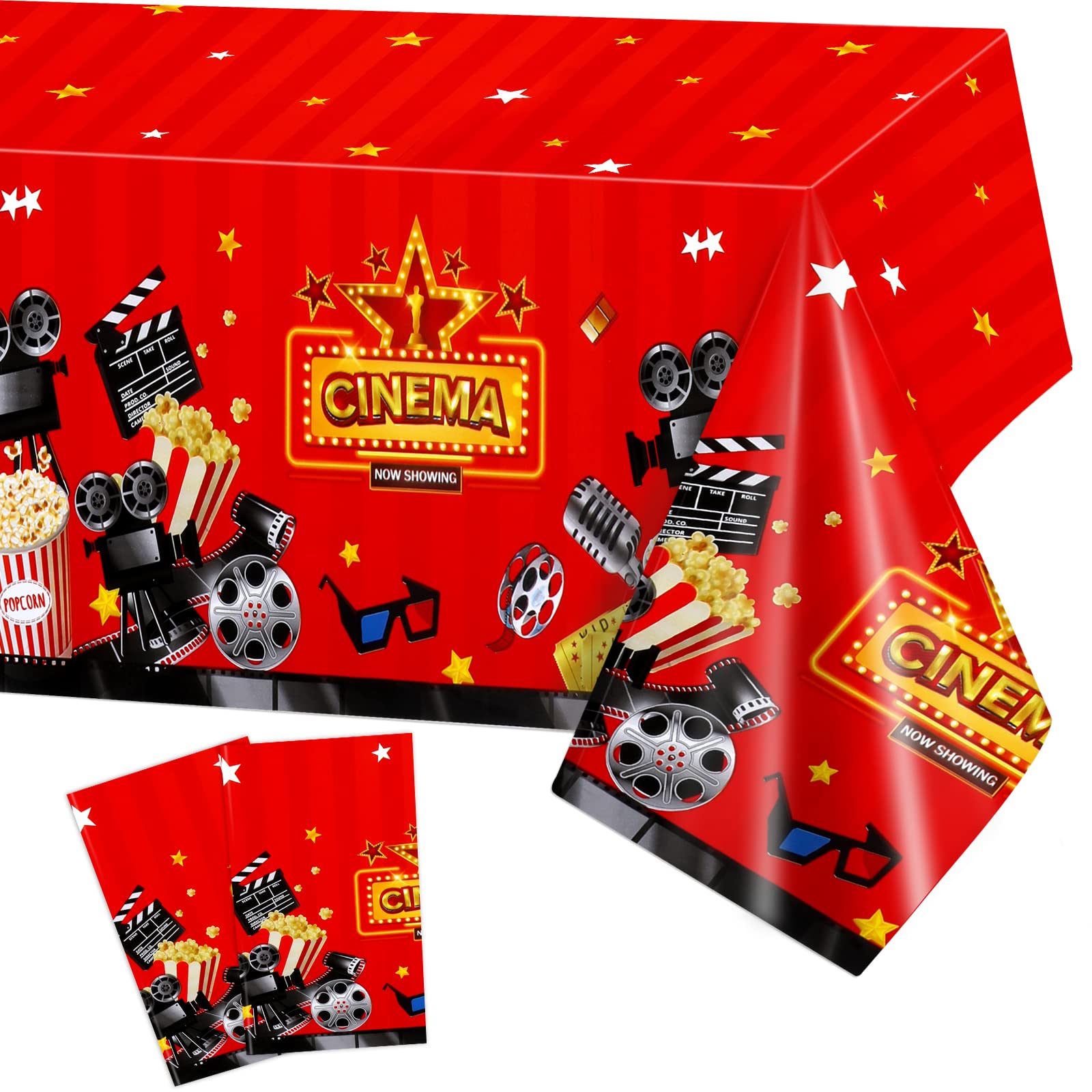 Amazon.com: PHOGARY 2 Pack Movie Night Tablecloths for Movie Night ...