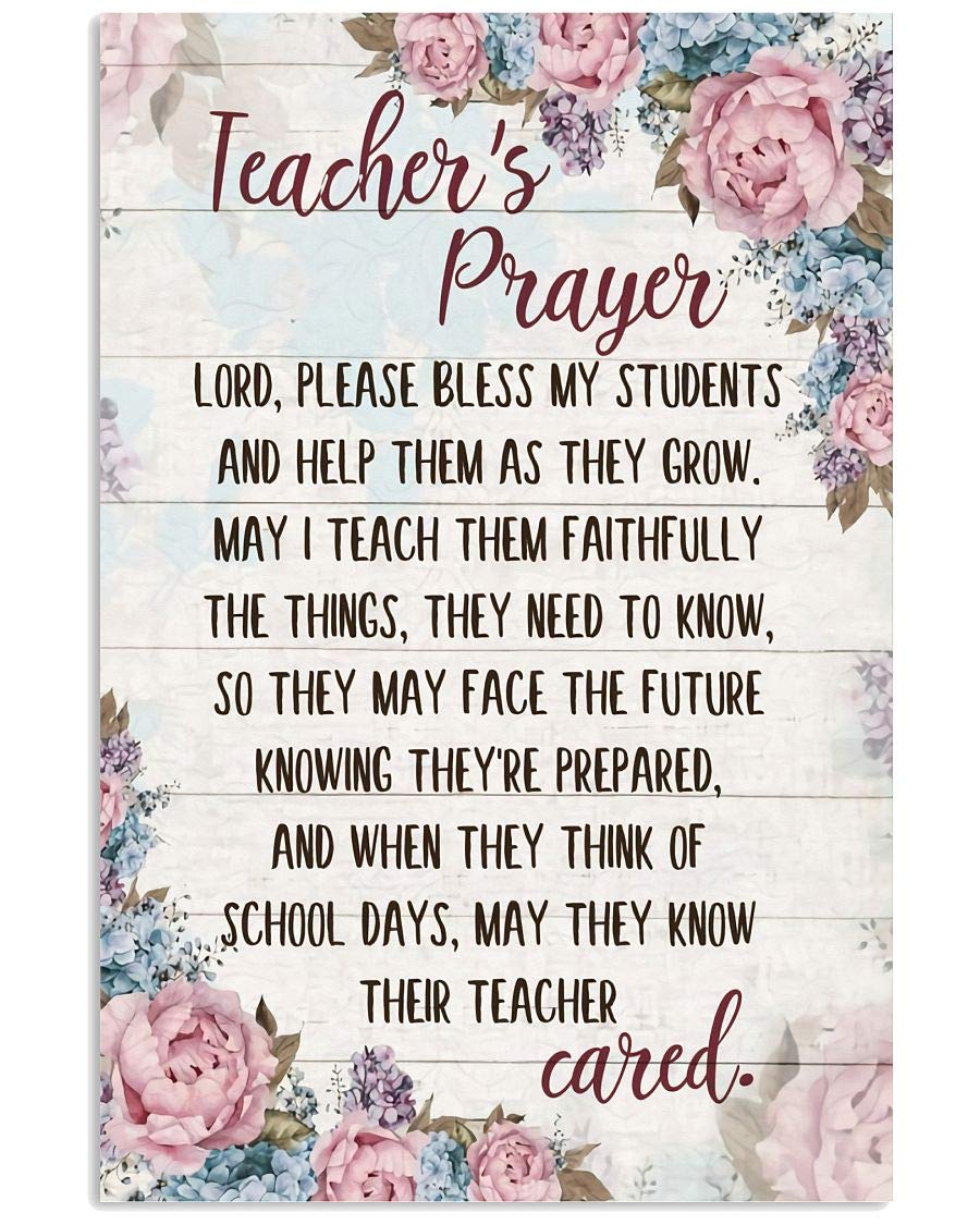 Debra Benn Teacher Prayer Poster Poster Unframed Decor 16x24in ...