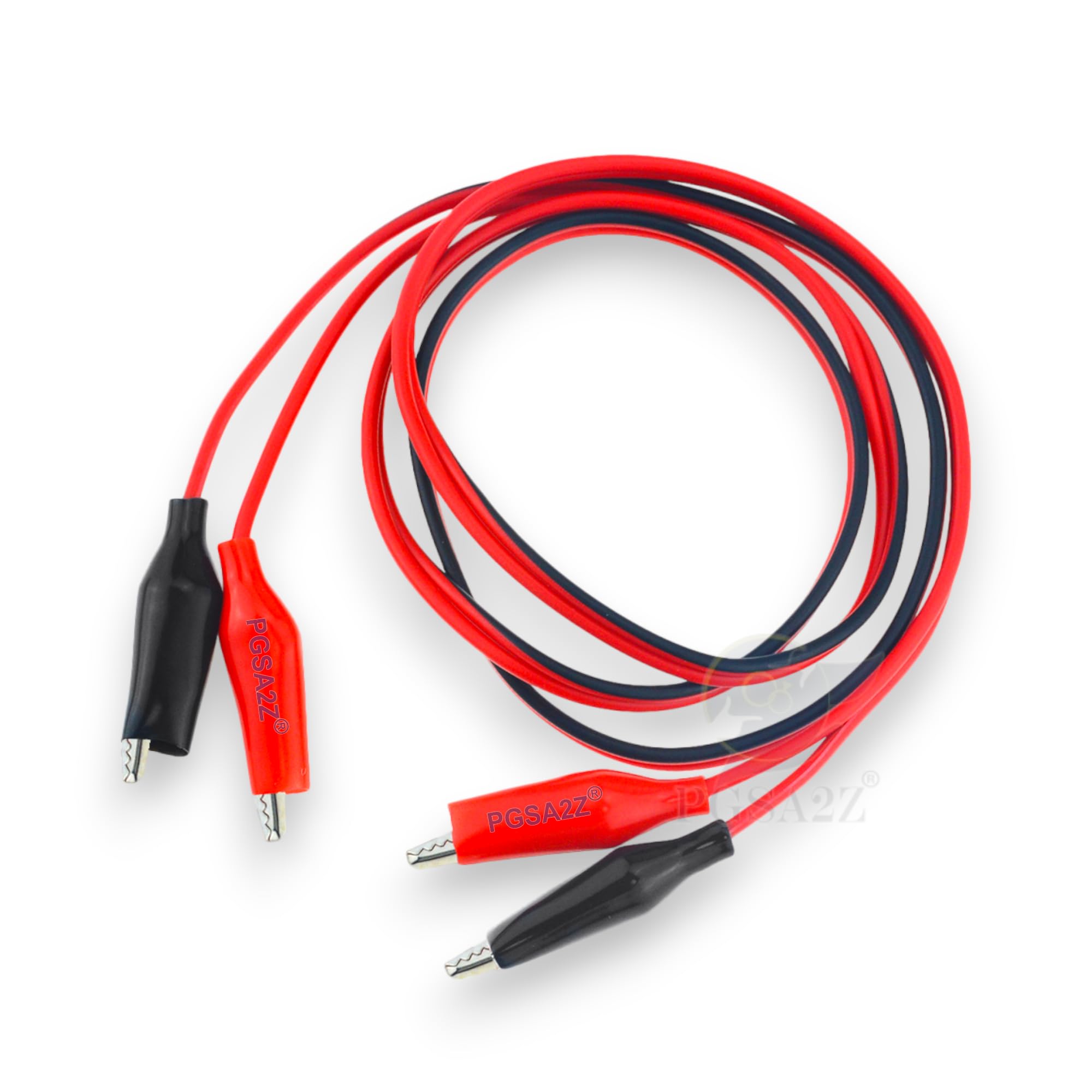 1M Double Head Crocodile Clip Line with Red and Black Clips - Crocodile ...