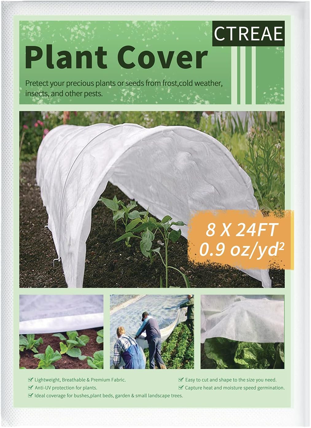 Amazon.com : CTREAE Plant Covers Freeze Protection 0.9oz 8Ft x 24Ft ...