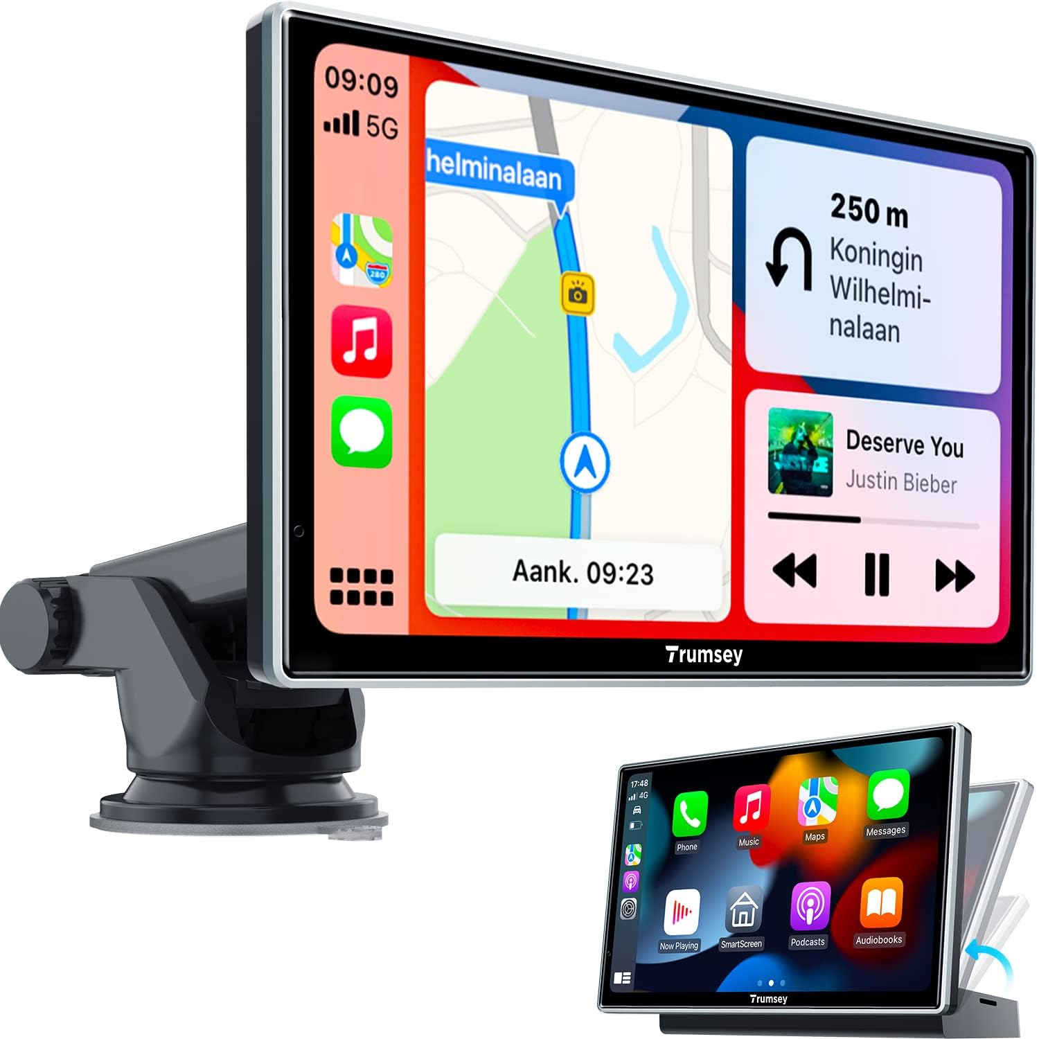 Wireless Carplay Display mit Bluetooth, 7-Zoll-IPS-Touchscreen ...