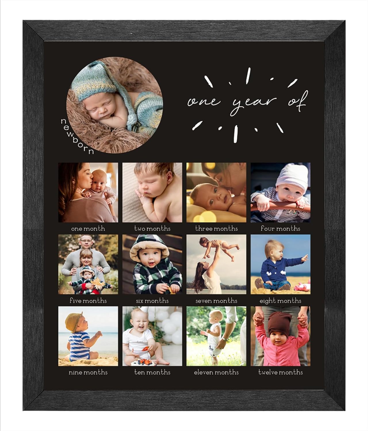 Amazon.com: comurdyo My Baby First Year Picture Frame 12 Months Baby ...