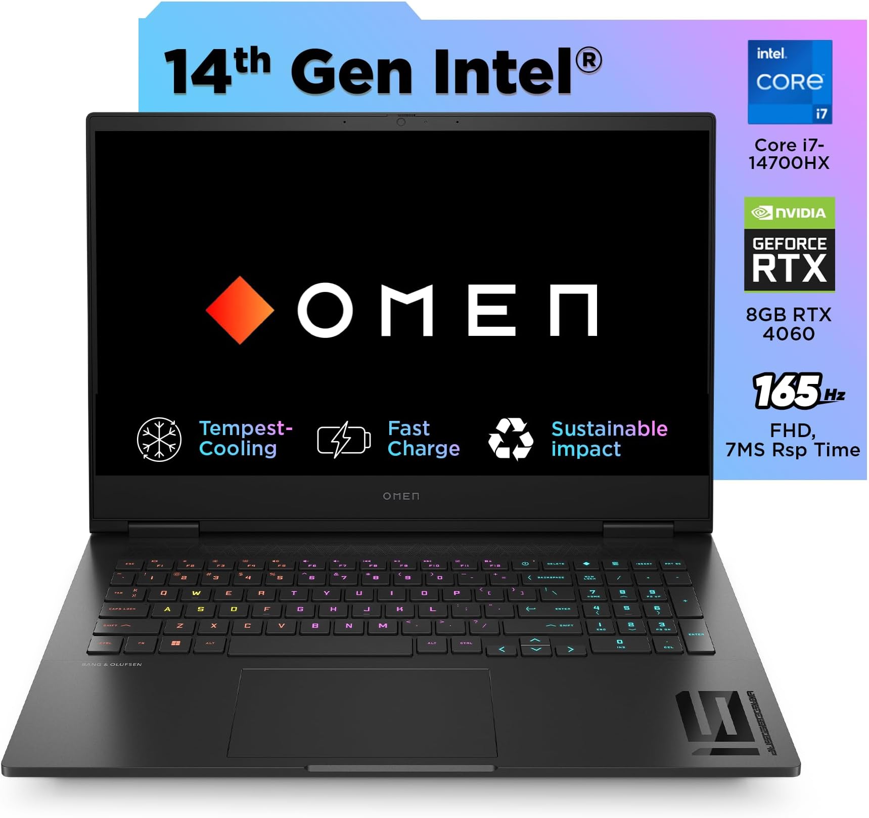 HP OMEN Gaming Laptop, AMD Ryzen 7 7840HS AI Powered, 8GB RTX 4060 GPU ...
