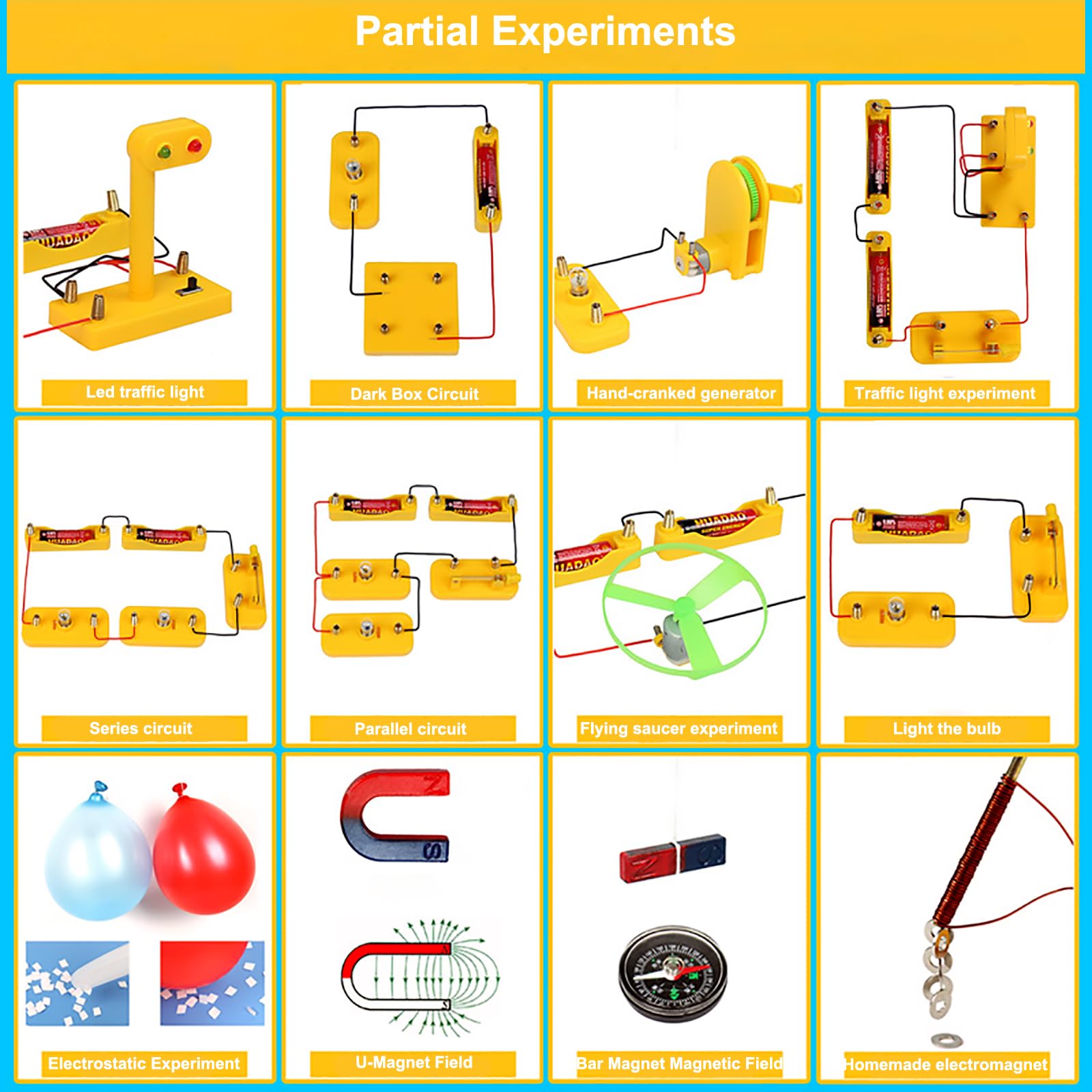 Snapklik.com : Electric Snap Circuit Kit For Kids Physics Lab Magnet ...