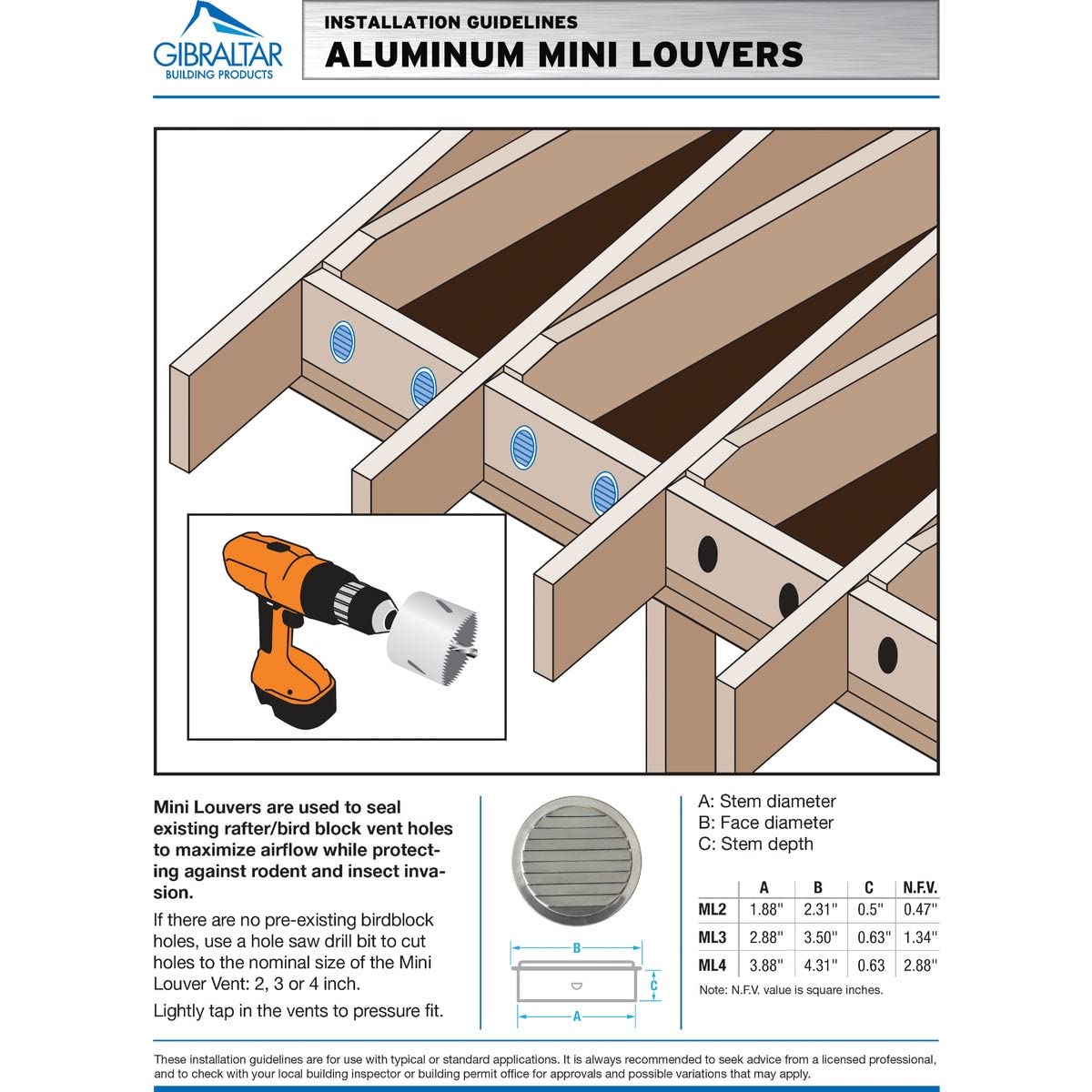 Air Shim Air Vent 4 In. Aluminum Mini Louver Soffit Vent (6 Count Air ...