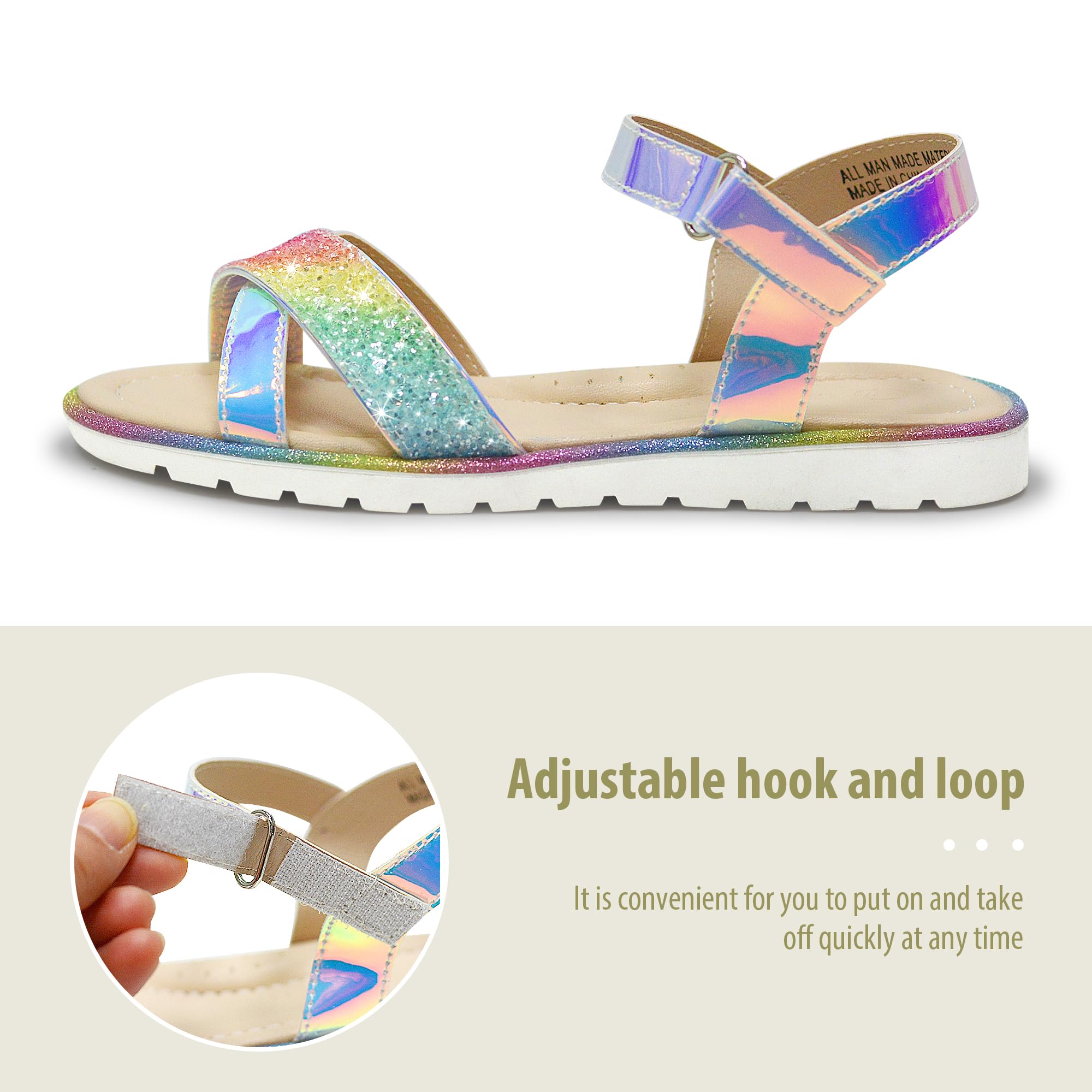 Snapklik.com : Girls Sandals Cute Open Toe Sandals Glitter Party ...