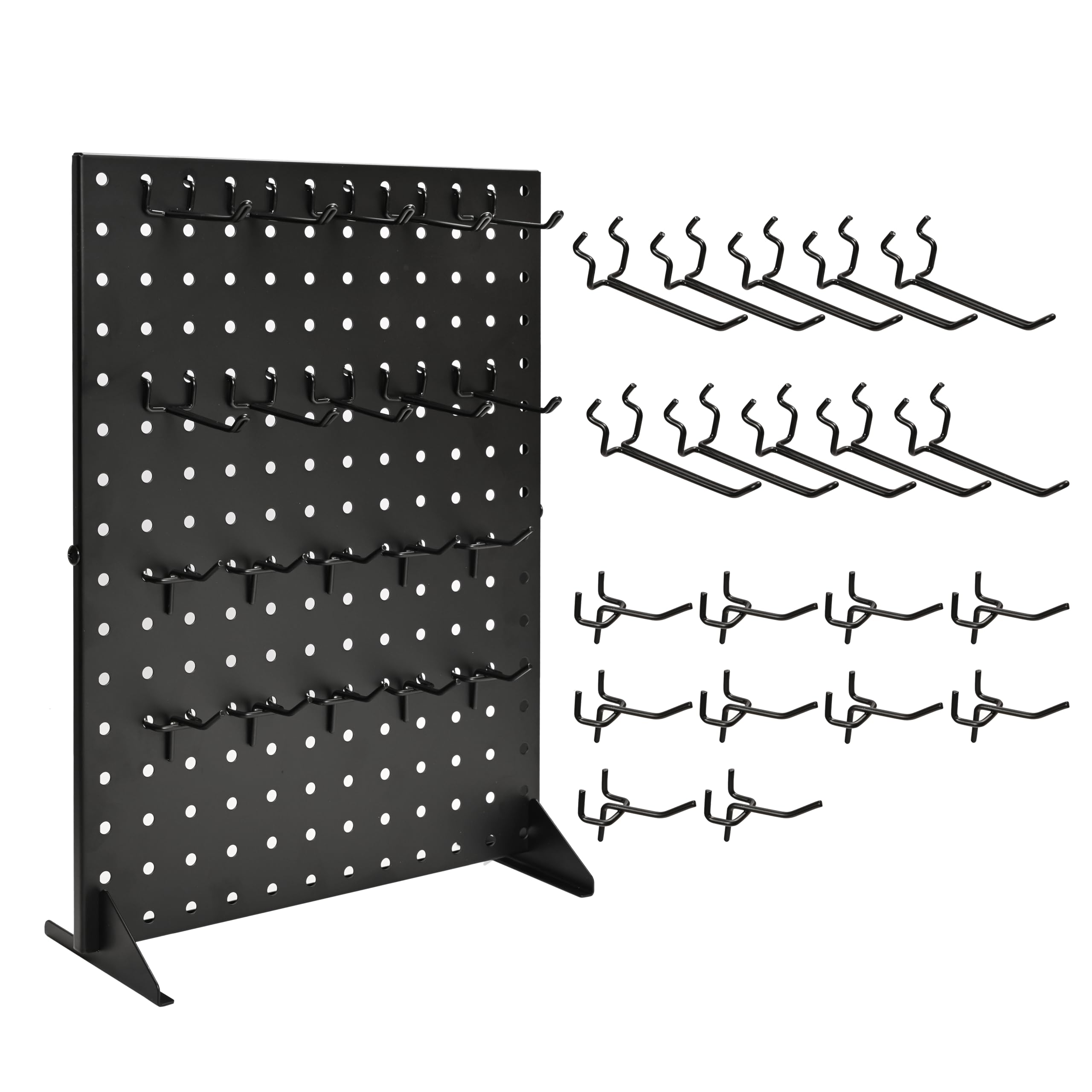 Amazon.com: Pegboard Display Stand With 20 Peg Board Hooks for Retail ...