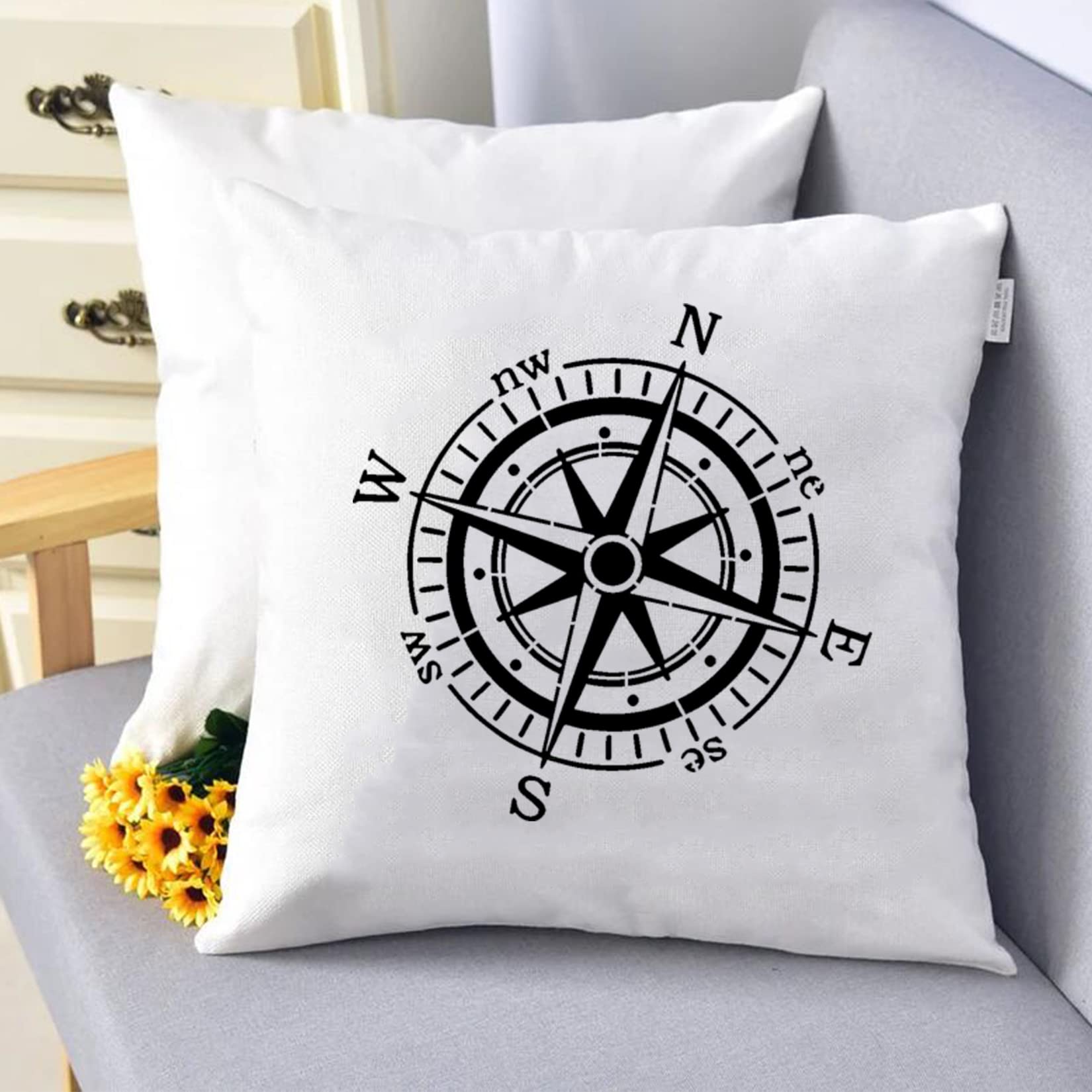 Nautical Compass Star Stencil