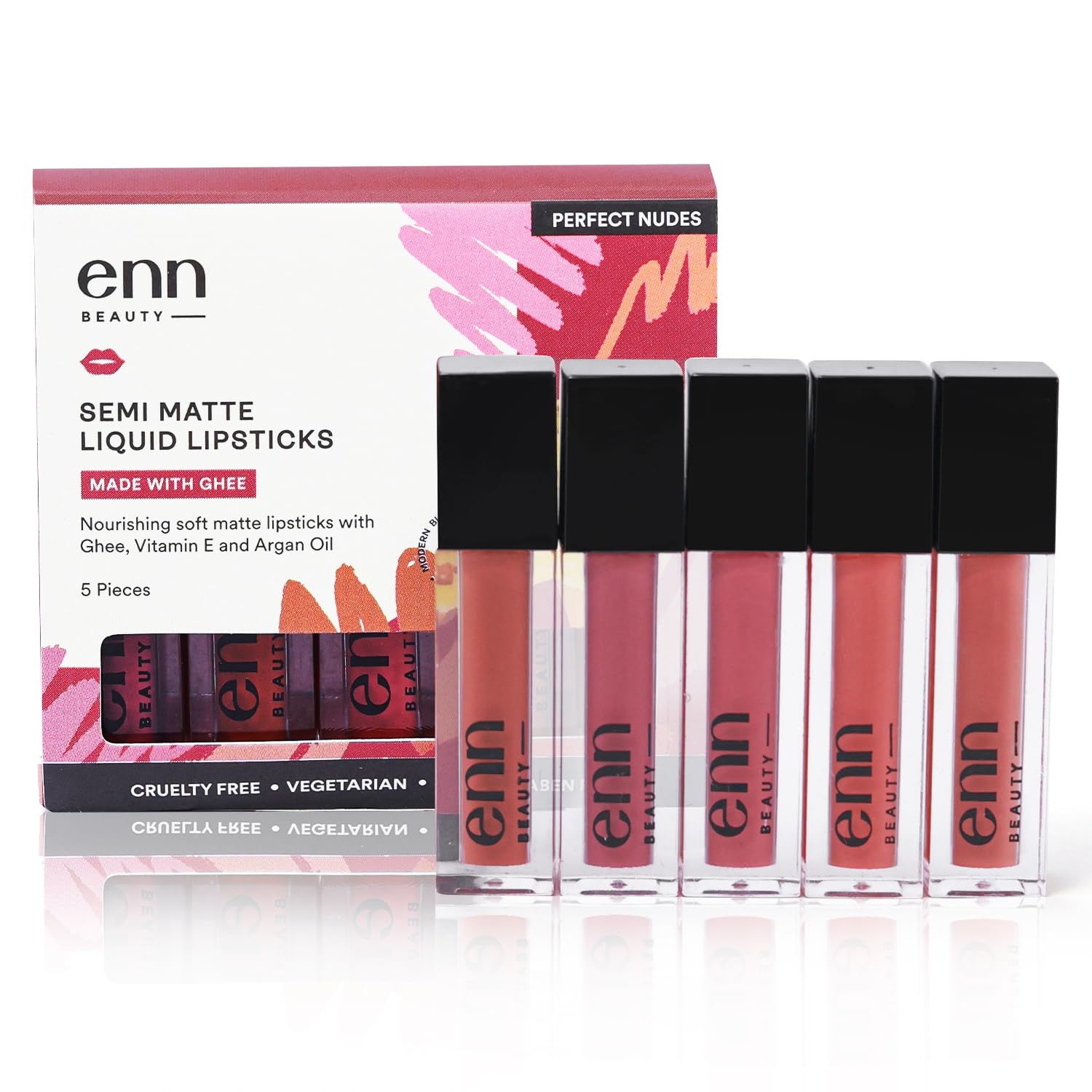 Buy ENN Long Lasting Semi Matte Nourishing Soft Liquid Lipsticks Kit ...