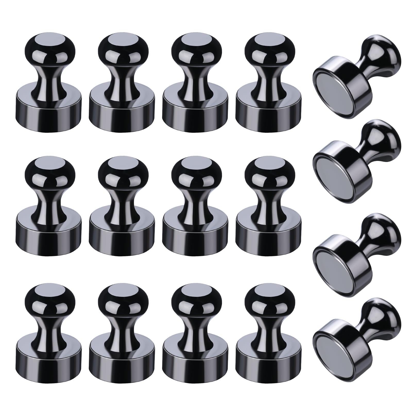 Snapklik.com : Rhinocats Magnetic Push Pin, Refrigerator Magnets, Black ...