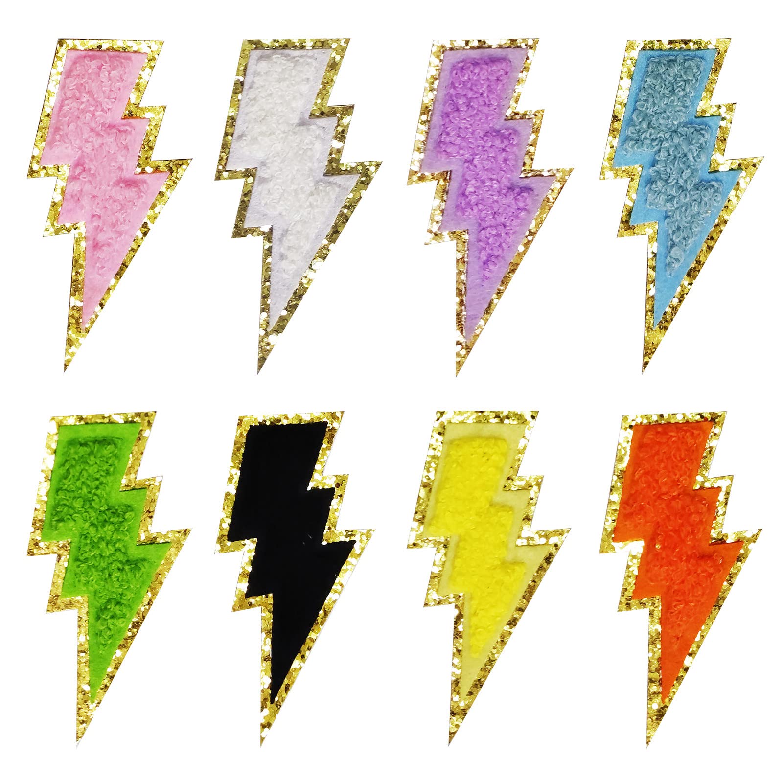 Amazon.com: 8 Pcs Iron on Patches Sew On Flash Patches Chenille ...