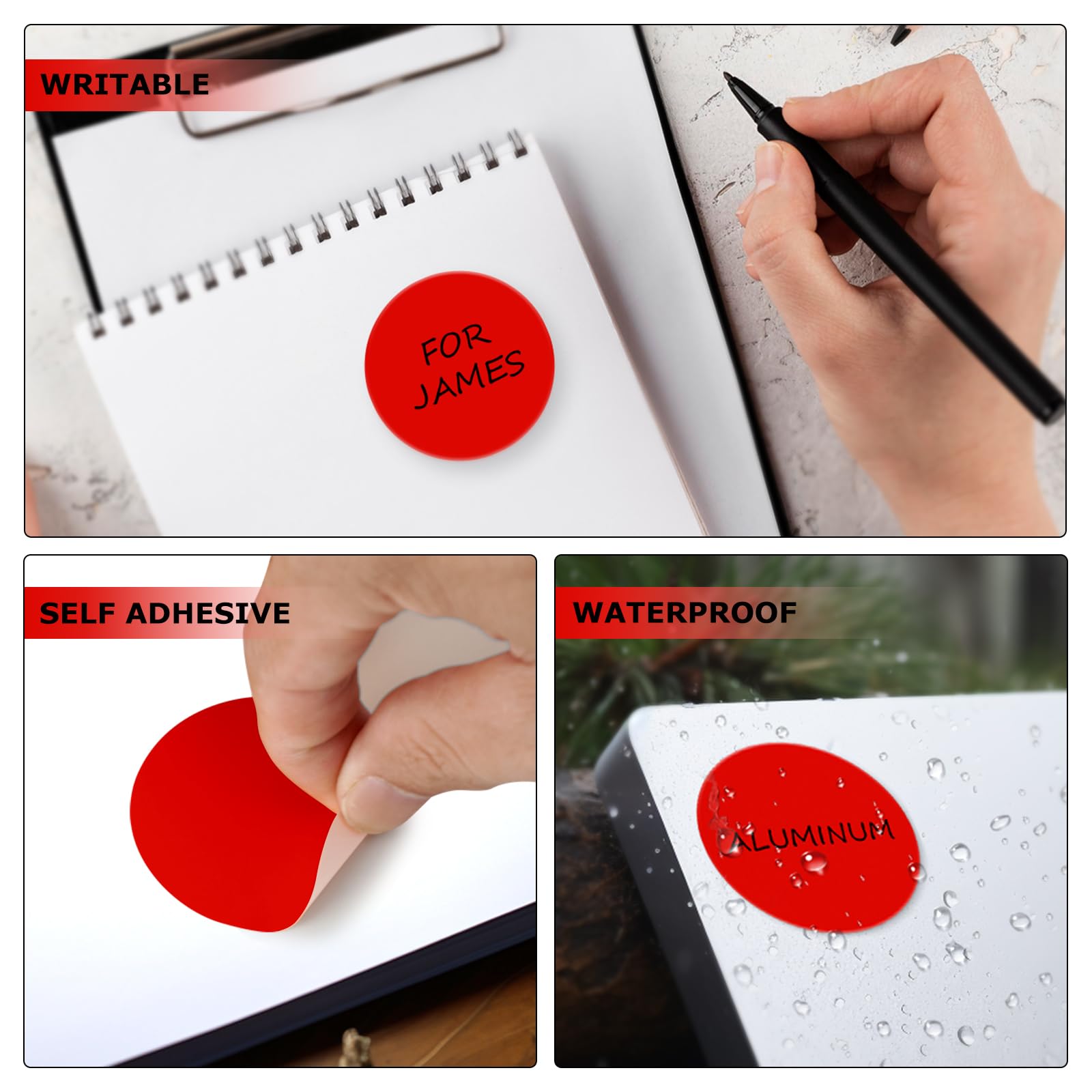 Snapklik.com : YIKIADA Red Dot Stickers 2 Inches Round Sticker