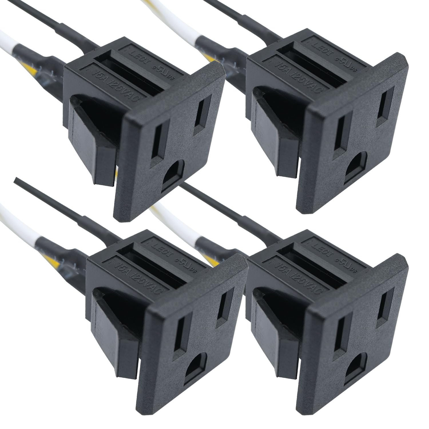 Amazon.com: mznowsea 4Pcs US Power Socket Plug Panel 3 Pins 15A 125V AC ...