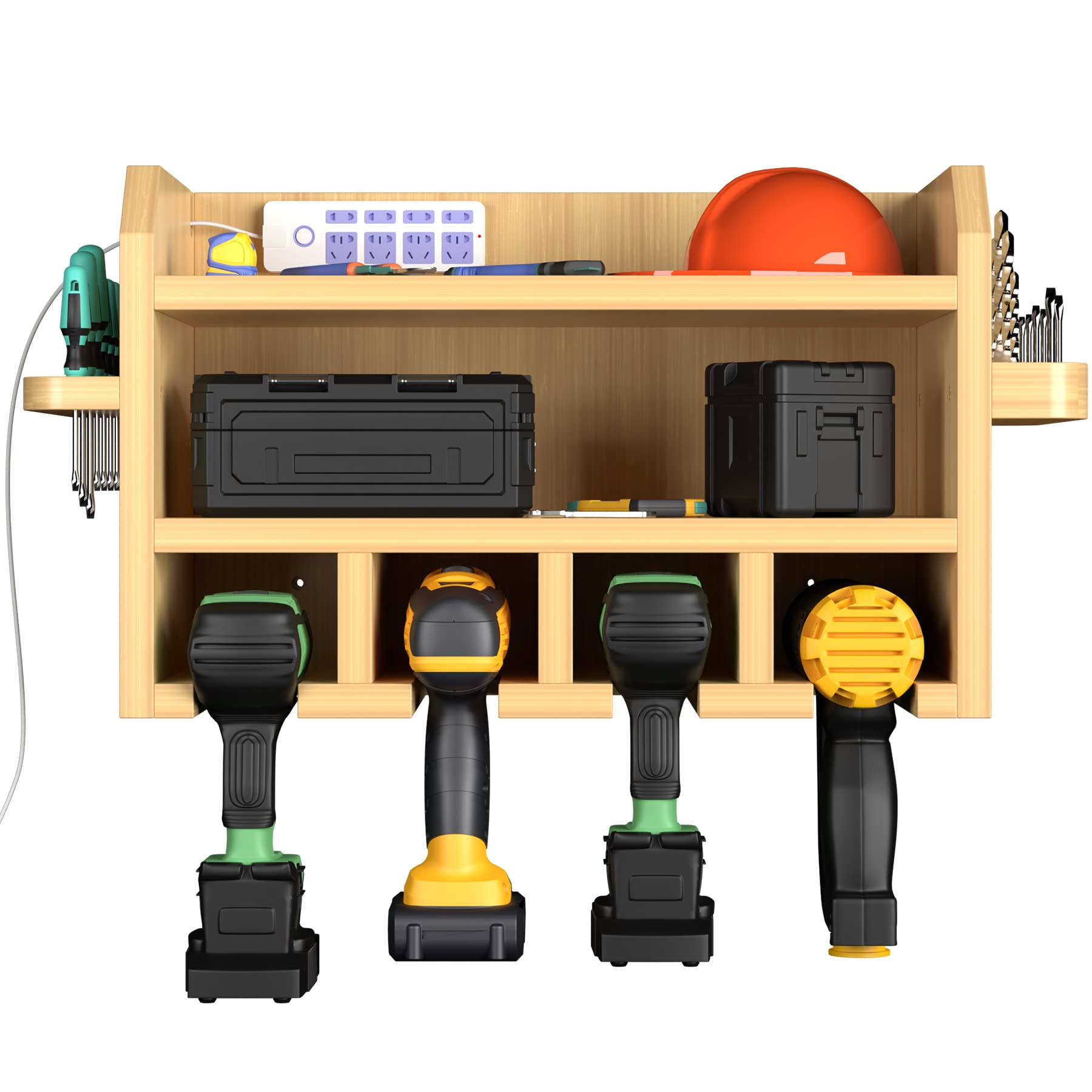 Buy HINXIETIE Power Tool Storage Organizer, Wall Drill Charging Station ...