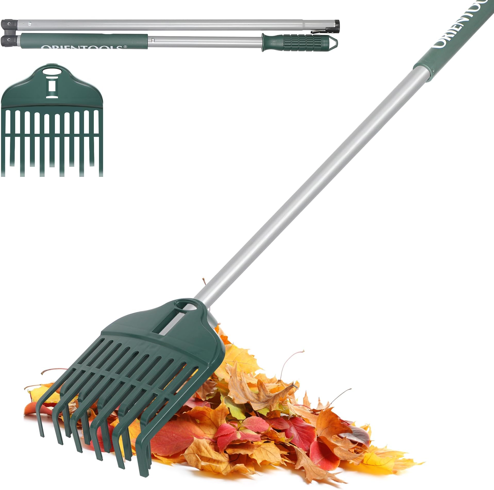 Amazon.com : Flexrake 100050981 8" Wood Handle Shrub Rake : Patio, Lawn ...