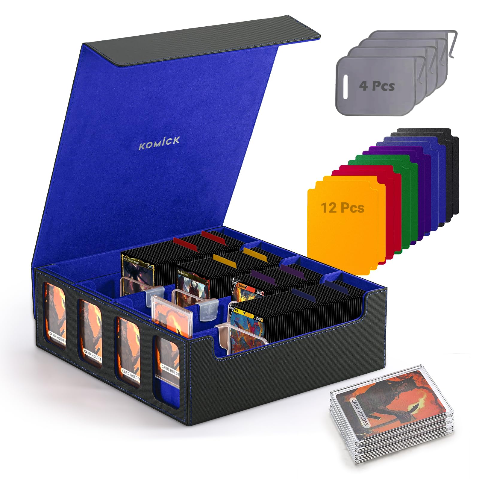 Amazon.com: Ultra-Capacity 4-Row Trading Card Storage Box with ...