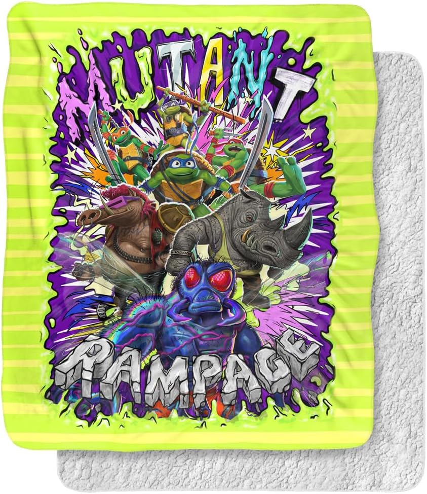 Amazon.com: Teenage Mutant Ninja Turtles: Mutant Mayhem Blanket, 50"x60 ...