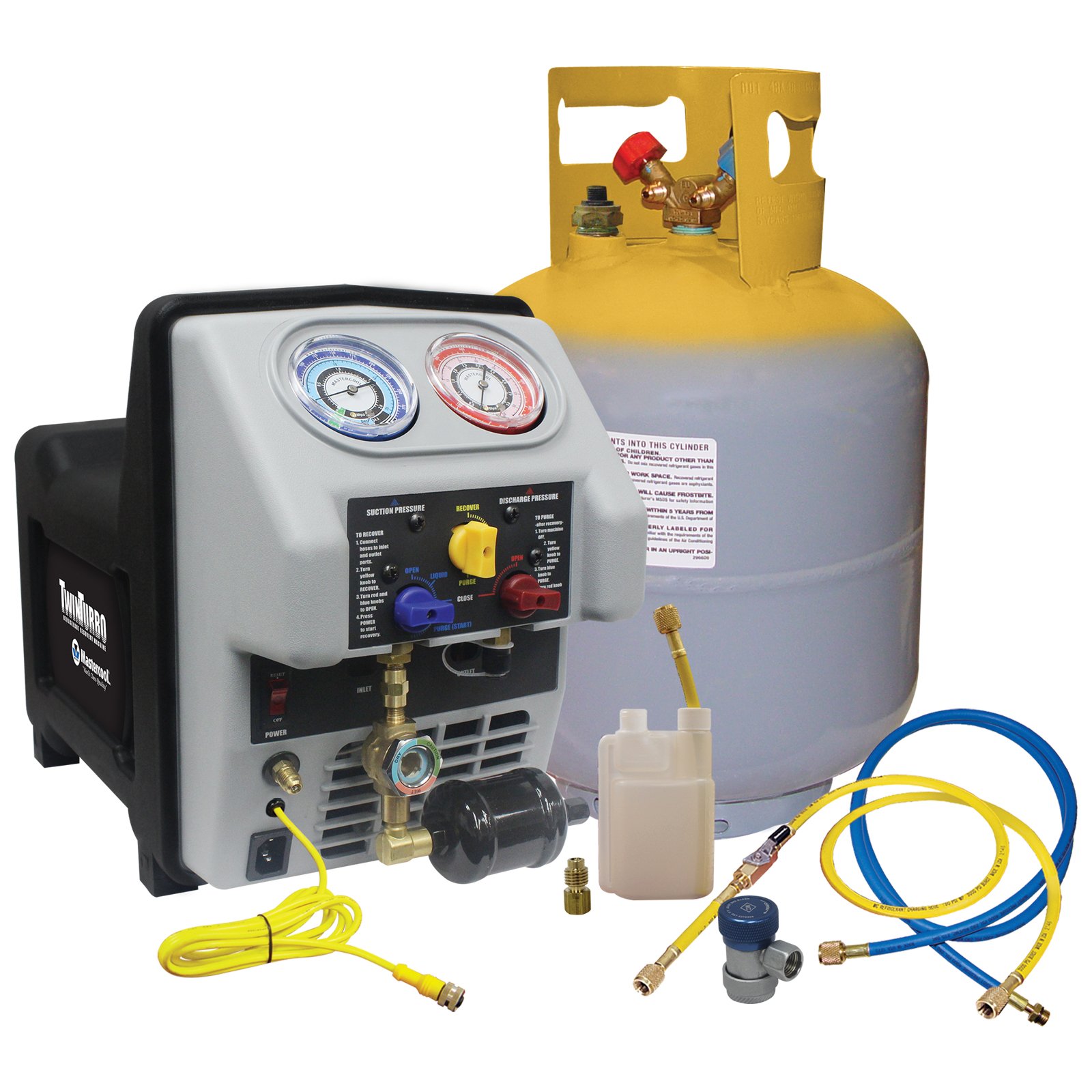 Amazon.com: Mastercool 69365 Twin Turbo Refrigerant Recovery System ...