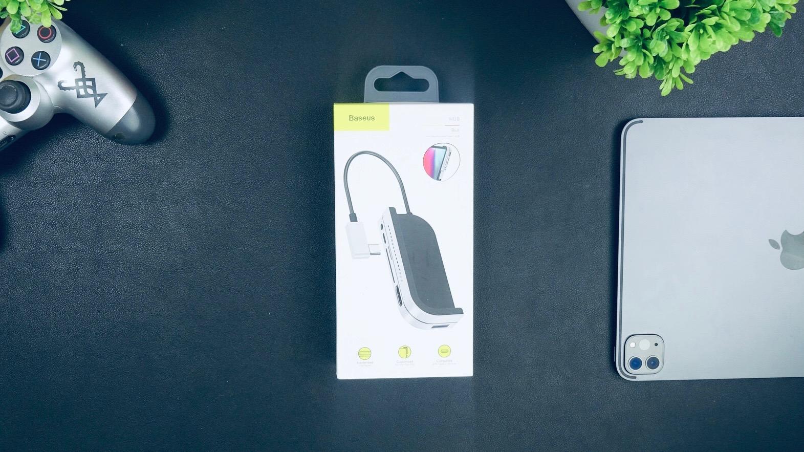 Baseus iPad Pro Docking Station, USB C Hub With 6-in-1 Invisible Dongle ...