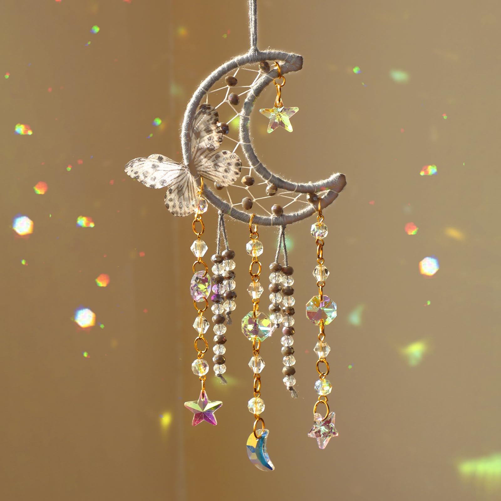 Amazon.com: Artilady Dream Catcher for Girls - Butterfly Small Moon ...