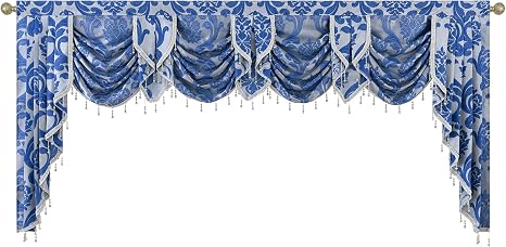 Amazon.com: NAPEARL Living Room Valances for Large Window, Decorative ...