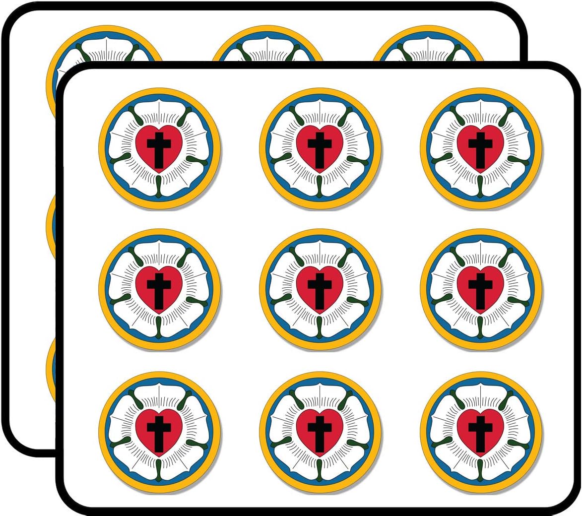 Amazon.com: Round Lutheran Church Seal - Cross god Faith Religion ...