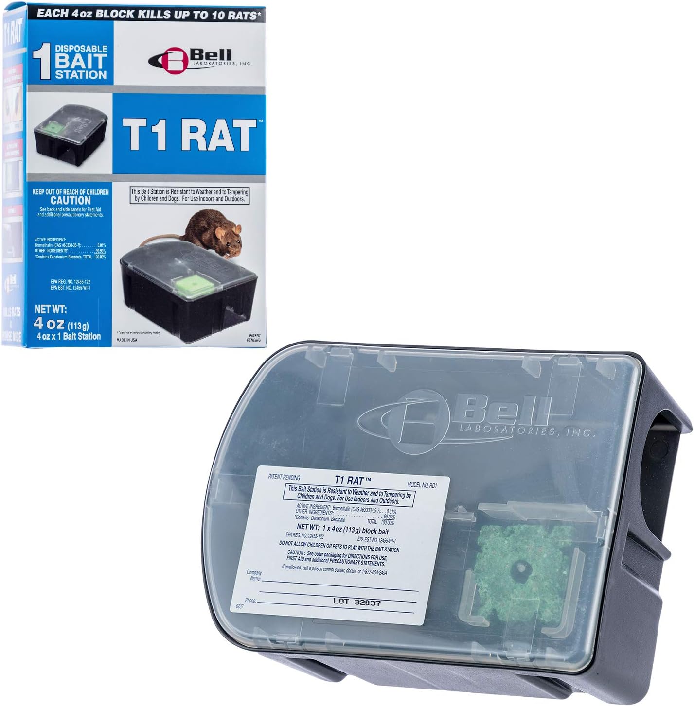 Amazon.com : T1 Mouse Disposable Mouse Bait Stations-1 Box (4 stations ...