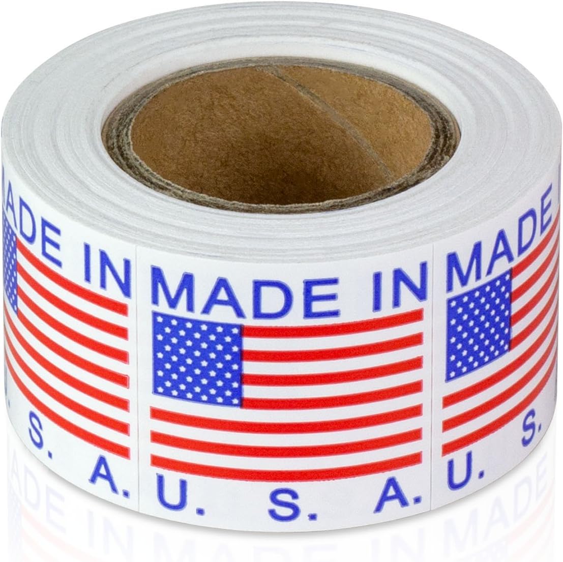 1x1 Made In The USA America Flag Mailing Shipping Labels Stickers - 4 ...