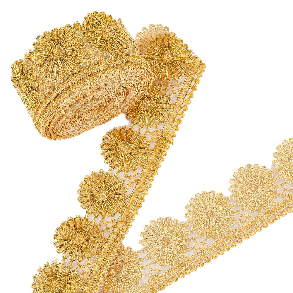 Amazon.com: PH PandaHall 5 Yards Flower Lace Trim, 2 Inch Yellow ...