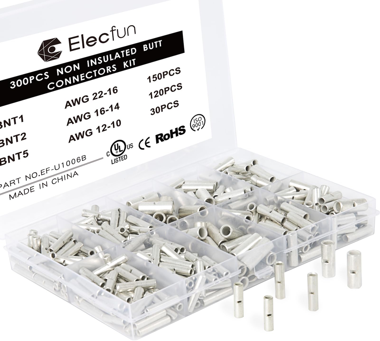 Amazon.com: 12-10 to 8 Ga. Step-Down Butt Splice Terminals - (pack of ...