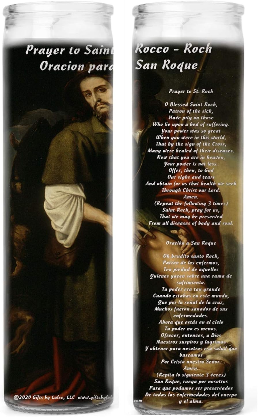 Saint Roch or Rocco Patron Against Contagious Diseases 2 Candle Set ...