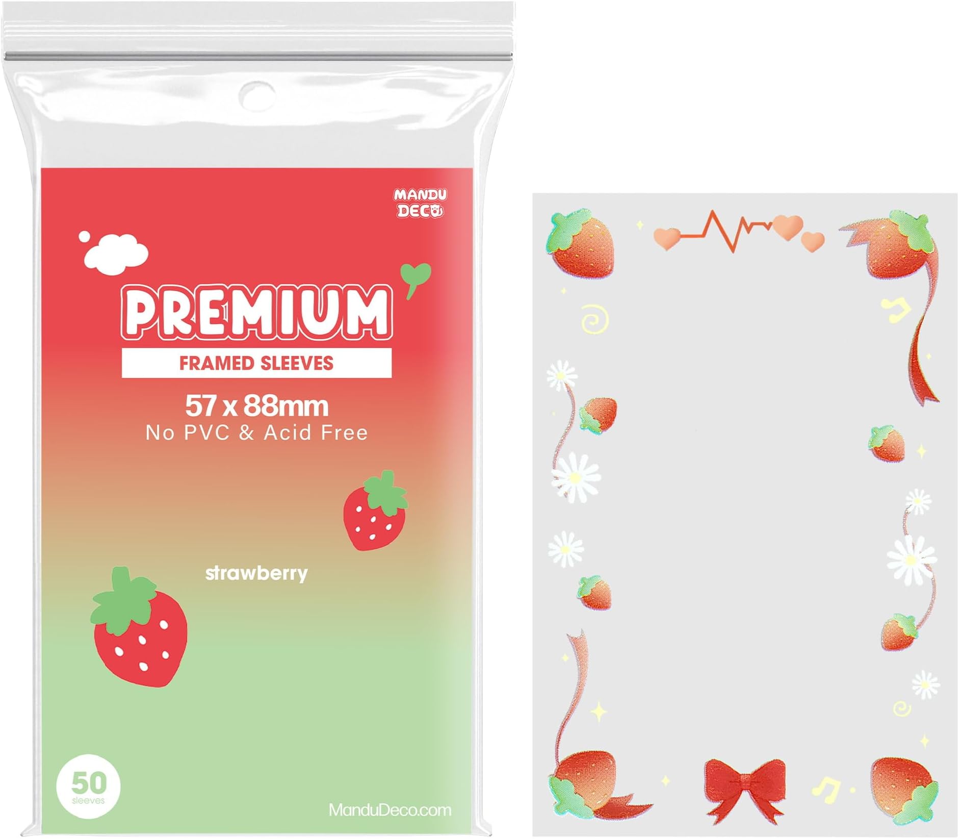 Amazon.com : Mandu Deco Colored Kpop Photocard Sleeves Card Protector ...