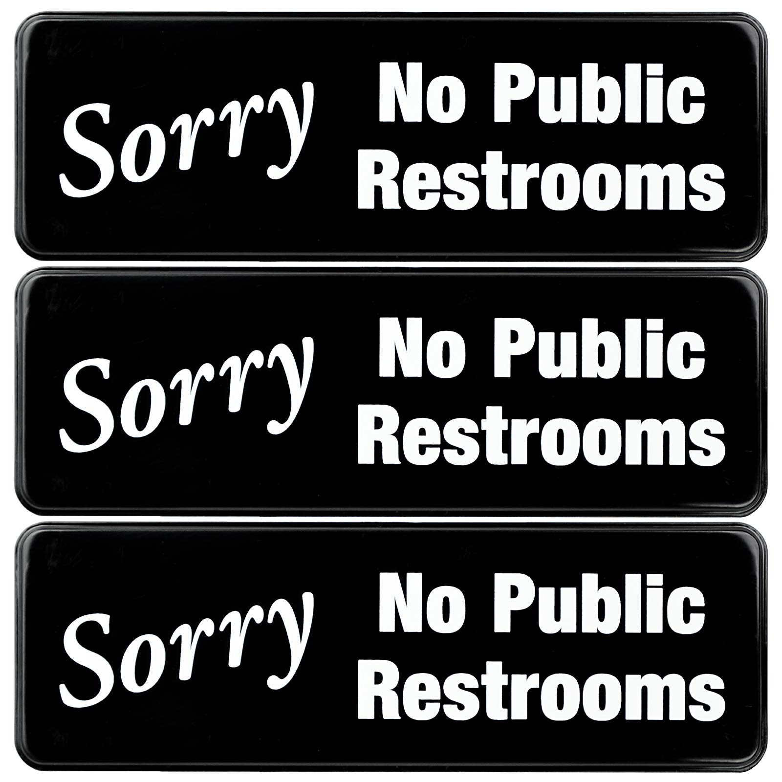 Amazon.com : Excello Global Products Sorry No Public Restroom Sign ...